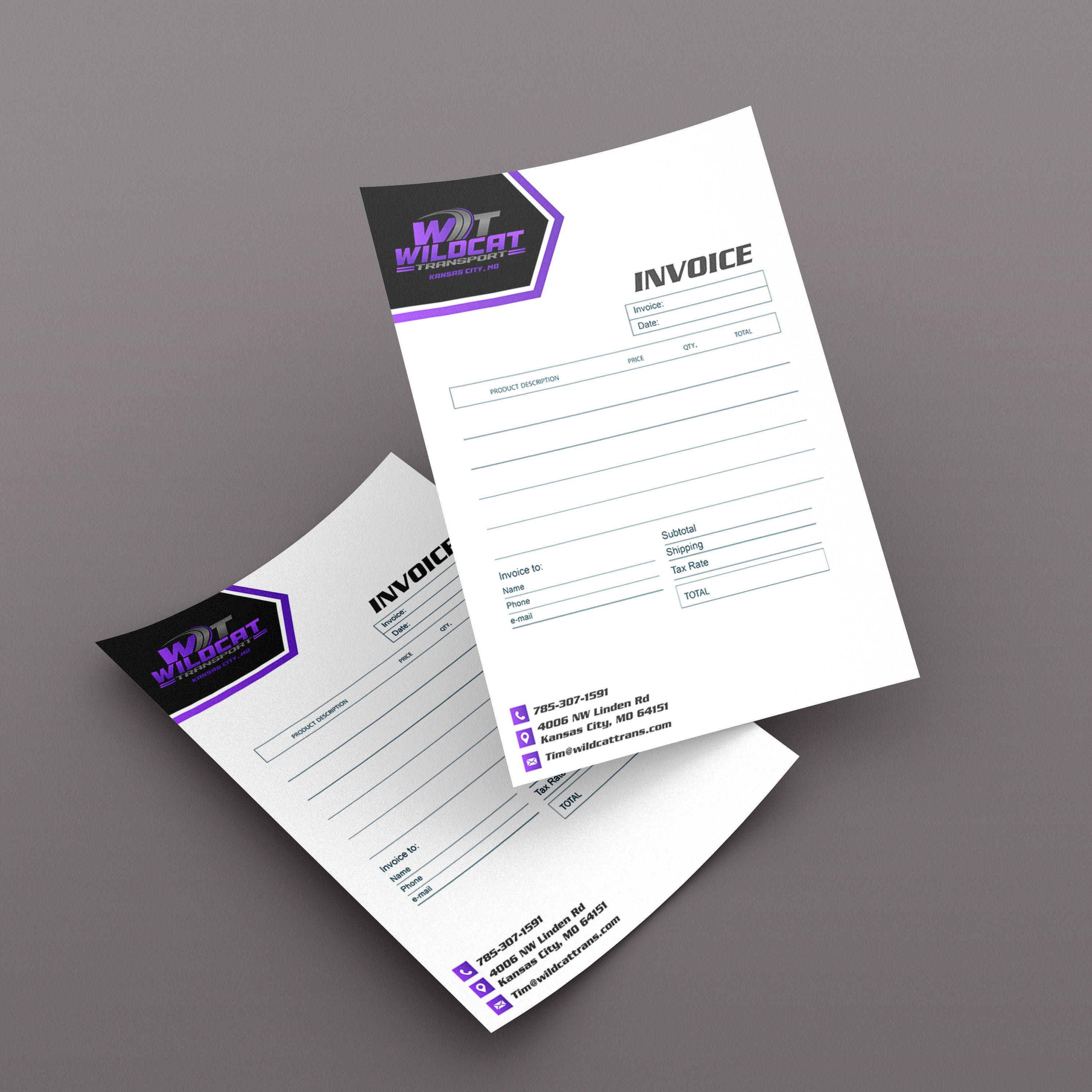 Custom Invoice Design - Kazigraphix